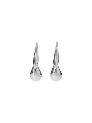 Bottega Veneta Sculptural Drop Earrings - Silver