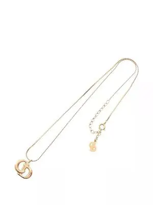 Dior Cd Logo Pendant Necklace - Gold