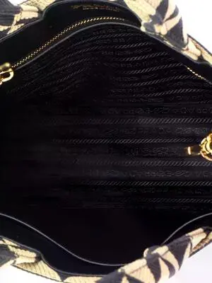 Prada Small Jacquard Shopper Tote Bag