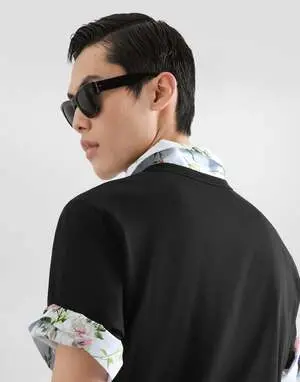 Dolce & Gabbana Cotton T-shirt With Logo Plate