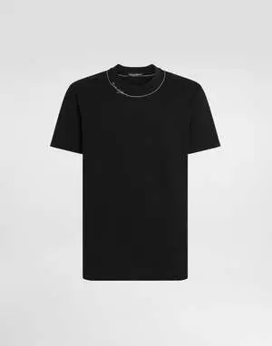 Dolce & Gabbana Cotton T-shirt With Embroidery - Black