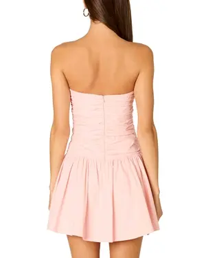 NIA Strapless Drop Waist Mini Dress