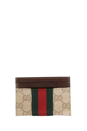 Gucci Coated Gg Canvas Card Holder - Beige