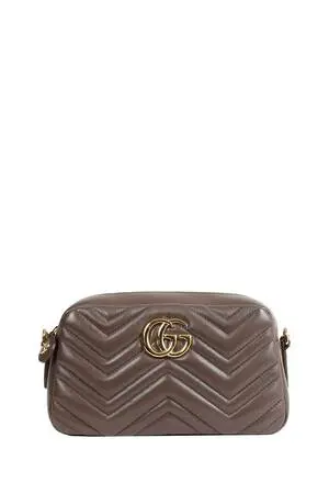 Gucci Gg Marmont Small Camera Bag - Brown