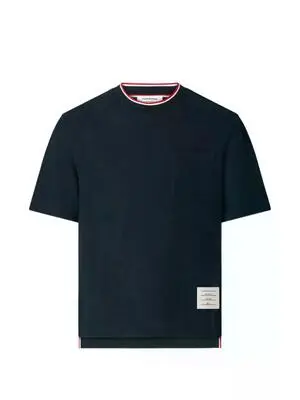 Thom Browne Textured Cotton Linen T-shirt - White