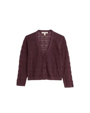 SEASALT CORNWALL Button Detailed Fine Knit Cardigan - Cacao