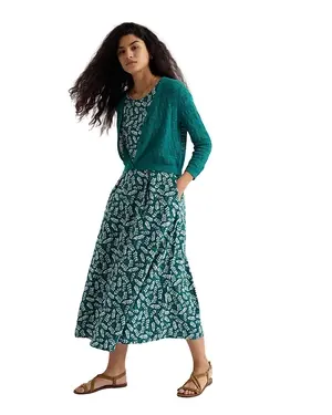 SEASALT CORNWALL Button Detailed Fine Knit Cardigan - Deep Dive