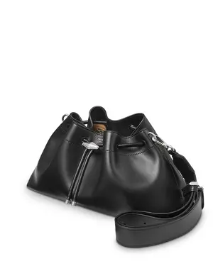 JIMMY CHOO Leather Cinch Bag With Brass Trim