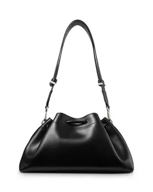 JIMMY CHOO Leather Cinch Bag With Brass Trim