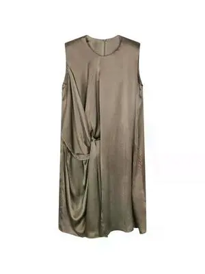 JNBY Matte Finish Twisted Dress - Brown