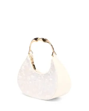 Simkhai Nixi Floral Embroidered Mesh Handbag