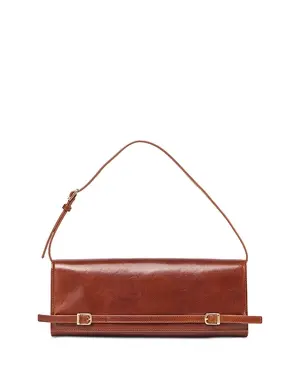 Simkhai Leather Shoulder Bag - Saddle