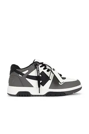 Off-White Out Of Office Calf Leather Sneaker - Dark Grey