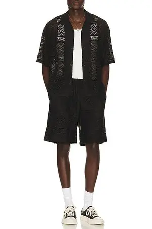HONOR THE GIFT Pointelle Crochet Drawcord Short