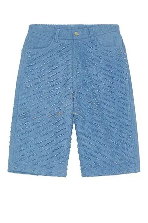 PAS UNE MARQUE Cut Through Denim Shorts