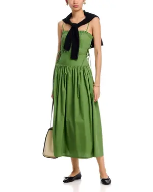 Moon River Pleated Midi Dress