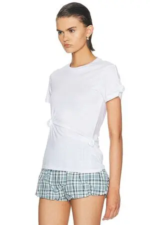 Helmut Lang Knot Detail Baby Tee - White