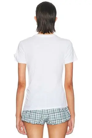 Helmut Lang Knot Detail Baby Tee - White