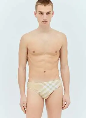 Burberry Check Swim Briefs