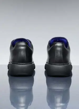 Burberry Ranger Leather Lace-up Sneakers With Barbed-wire Hardware
