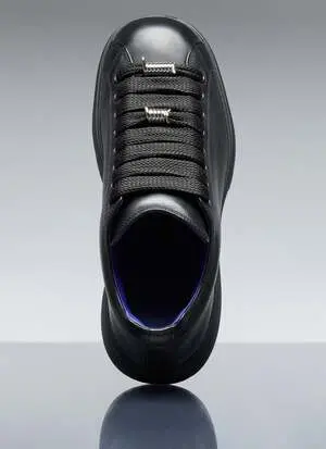 Burberry Ranger Leather Lace-up Sneakers With Barbed-wire Hardware
