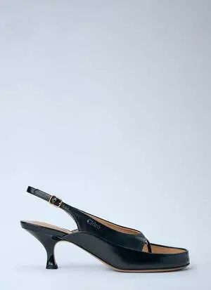 Chloé Junie Heeled Slingback Sandals - Black