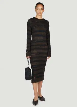 Acne Studios Ladder Knit Midi Dress