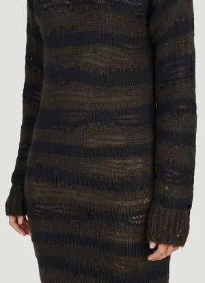 Acne Studios Ladder Knit Midi Dress
