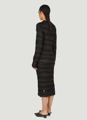 Acne Studios Ladder Knit Midi Dress