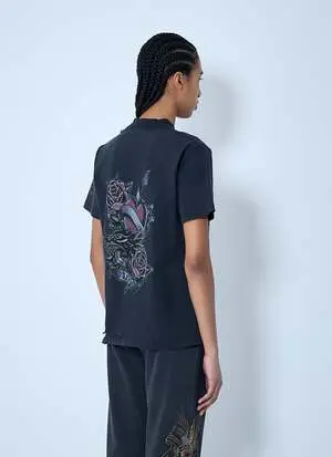 Balenciaga Cotton T-shirt With Tattoo Motif