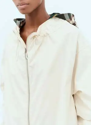 Burberry Check Hood Gabardine Parka