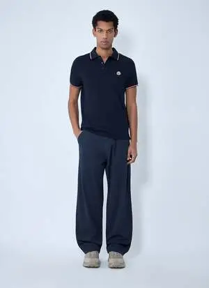 Moncler Logo Patch Polo Shirt - Blue