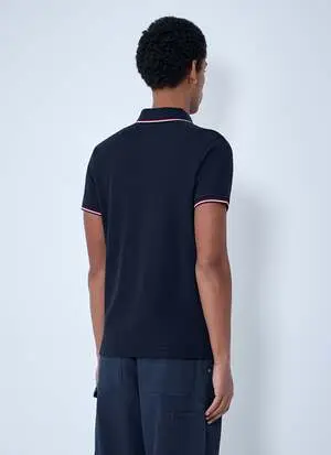 Moncler Logo Patch Polo Shirt - Blue