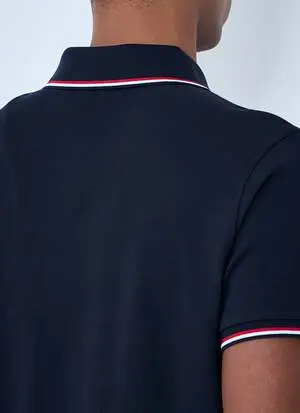 Moncler Logo Patch Polo Shirt - Blue
