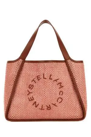 Stella McCartney Raffia Logo Shopping Bag - Pink