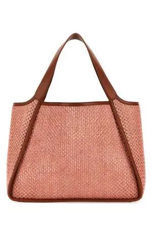 Stella McCartney Raffia Logo Shopping Bag