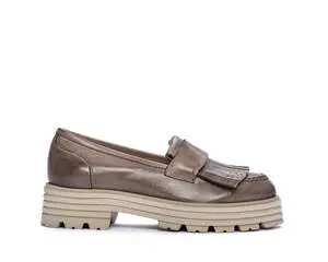 Lukure Gea Hand-painted Kangaroo Leather Loafers - Dark Grey