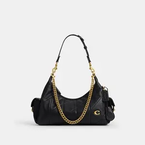 COACH Quilted Leather Pocket Juliet Bag 30 - Brass/black