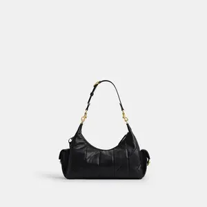 COACH Quilted Leather Pocket Juliet Bag 30 - Brass/black