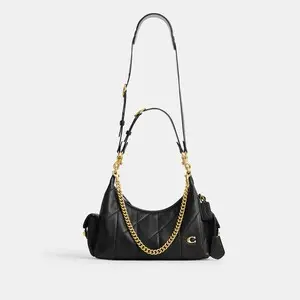 COACH Quilted Leather Pocket Juliet Bag 30 - Brass/black
