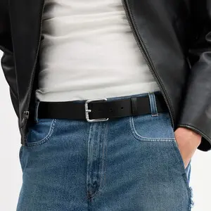 COACH Roller Buckle Belt, 38mm - Black