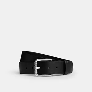 COACH Roller Buckle Leather Belt - Black
