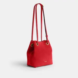 COACH Jade Drawstring Pouch - Brass/candy Apple
