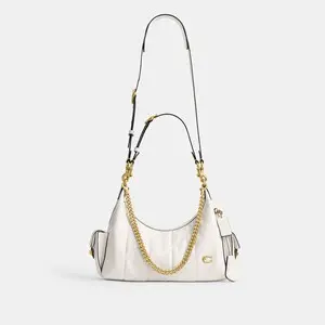 COACH Quilted Nappa Leather Pocket Juliet Bag 30 - Brass/chalk