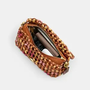 COACH Tabby Shoulder Bag 26 With Wooden Beading - Brass/maple Multi