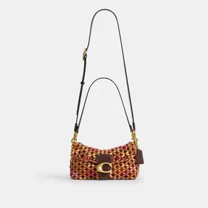 COACH Tabby Shoulder Bag 26 With Wooden Beading - Brass/maple Multi