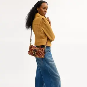COACH Tabby Shoulder Bag 26 With Wooden Beading - Brass/maple Multi