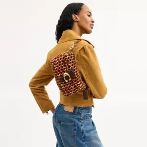 COACH Tabby Shoulder Bag 26 With Wooden Beading - Brass/maple Multi