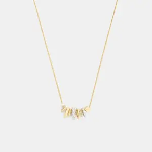 COACH Mixed Metal Rondelle Pendant Necklace - Gold/silver