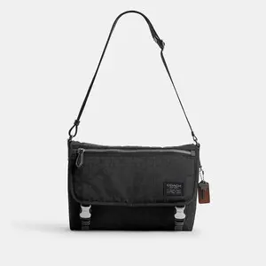 COACH Lane Messenger Bag In Signature Nylon - Black